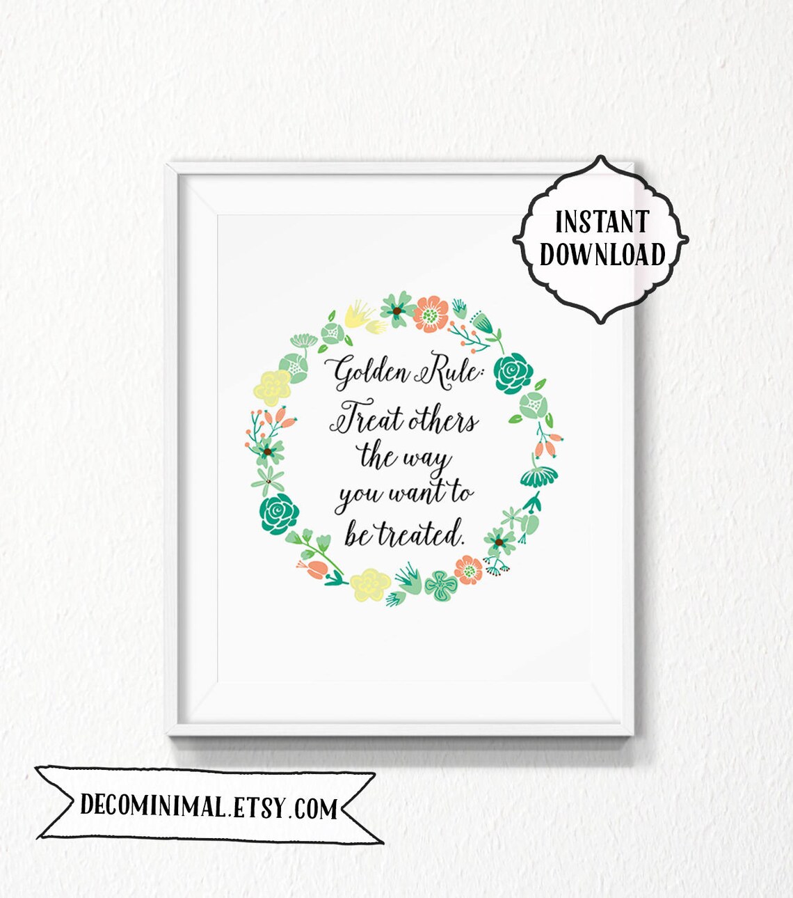 The Golden Rule, 8x10, INSTANT Download, Home Printable, Printable ...