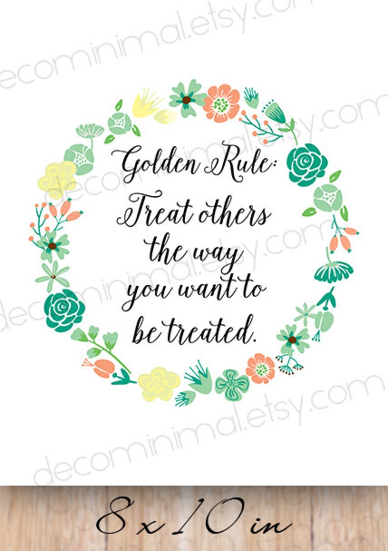 The Golden Rule, 8x10, INSTANT Download, Home Printable, Printable ...