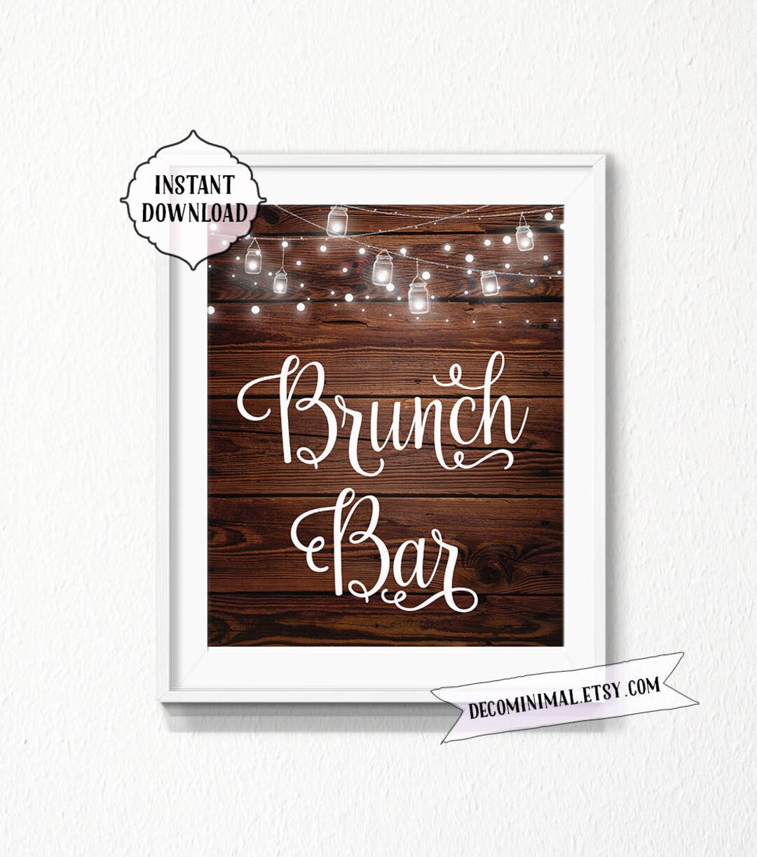 Brunch Bar Sign, 11x14, 8x10, Wood, INSTANT Download, Kitchen ...