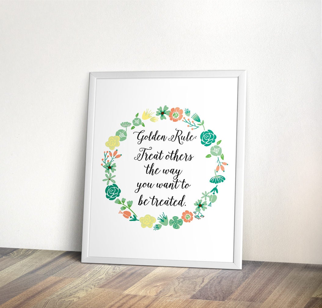 The Golden Rule, 8x10, INSTANT Download, Home Printable, Printable ...