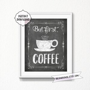 But First Coffee, 8x10, 11x14, INSTANT Download, Kitchen Printable Art ...