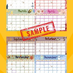 2024-2025 Customizable Calendar Template | Planner | Editable Digital ...