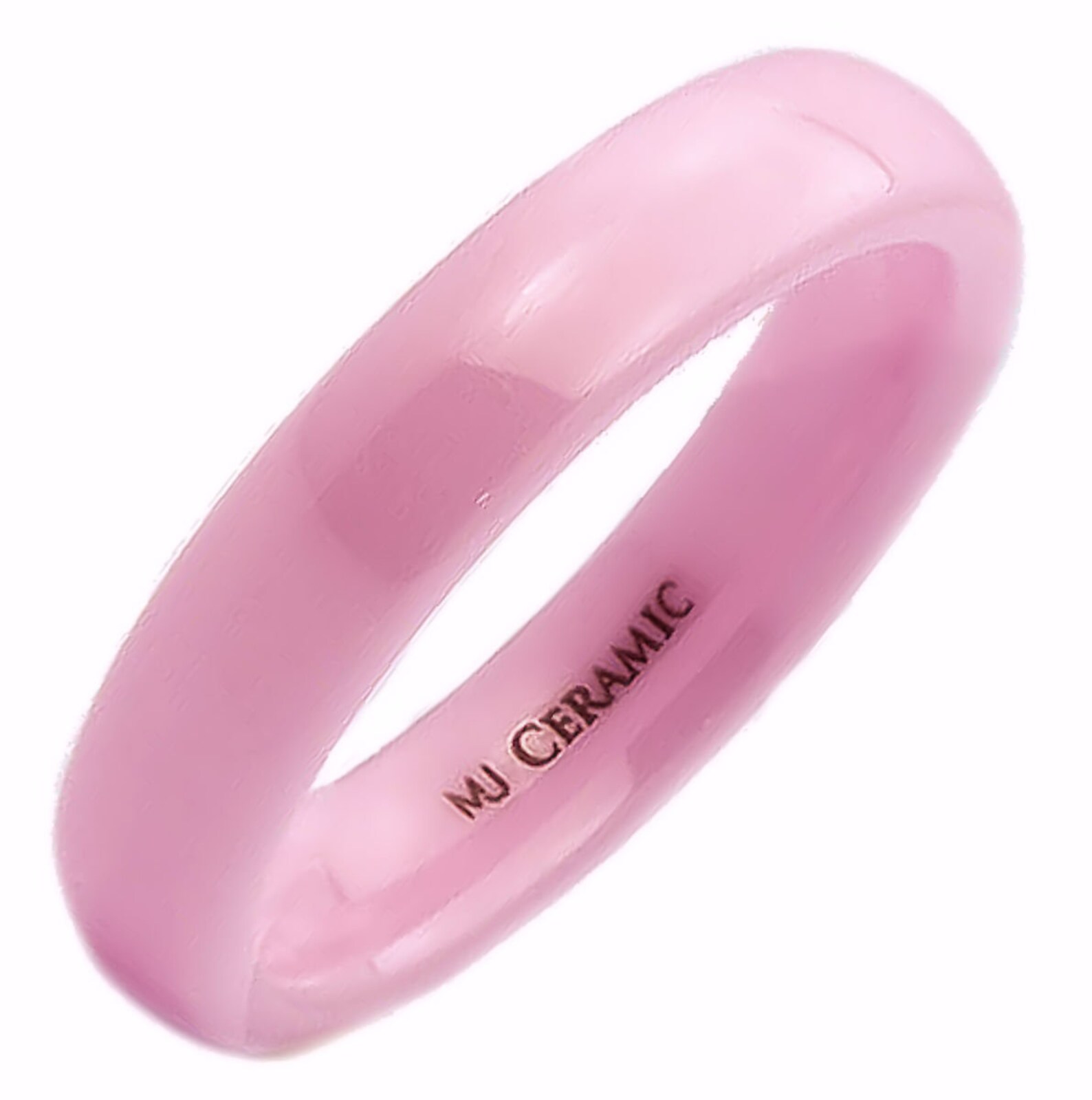 Ceramic 346 or 8mm Pink Wedding Band Classic High Polished - Etsy