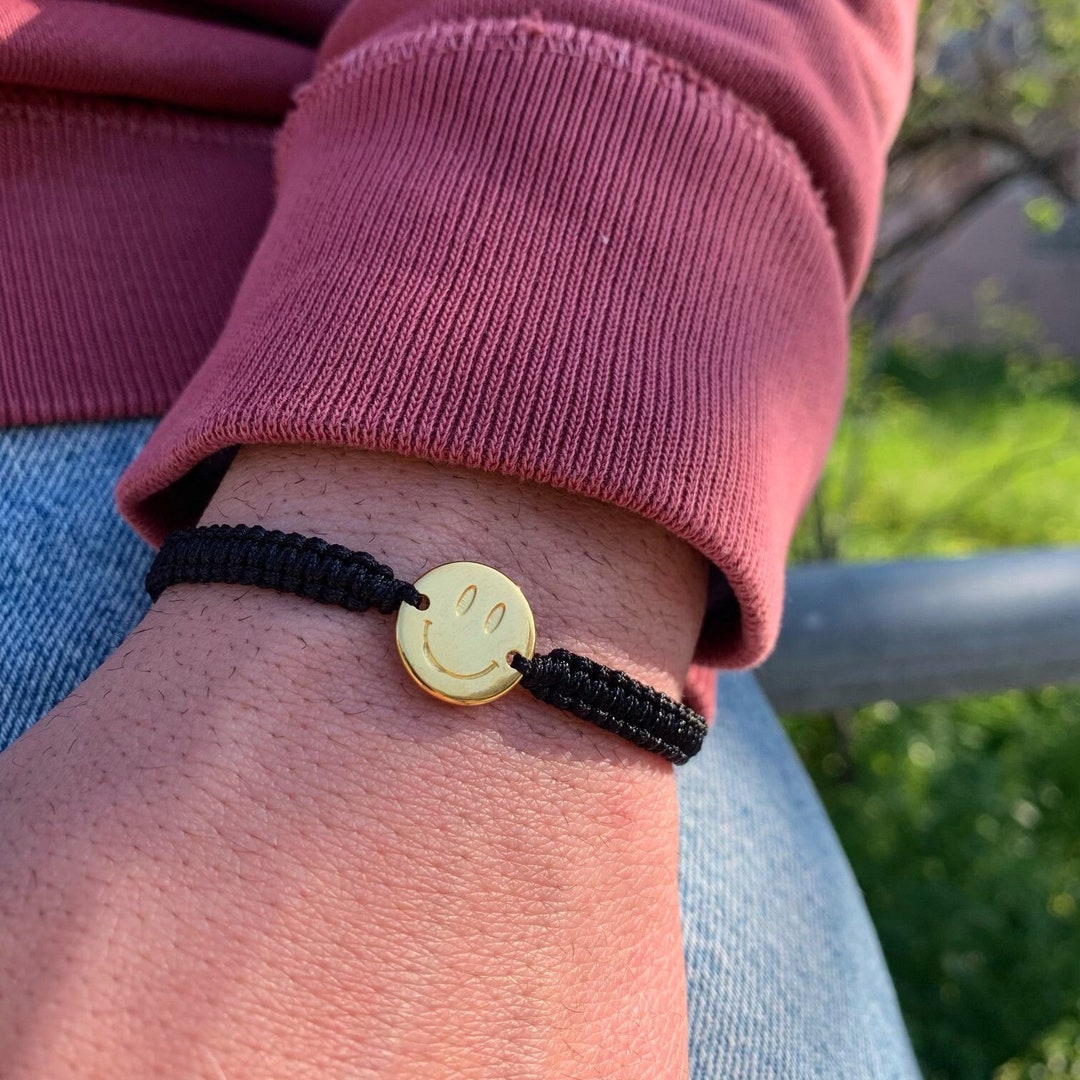 Smiley Face Bracelet Happy Face Bracelet Smile Bracelet - Etsy