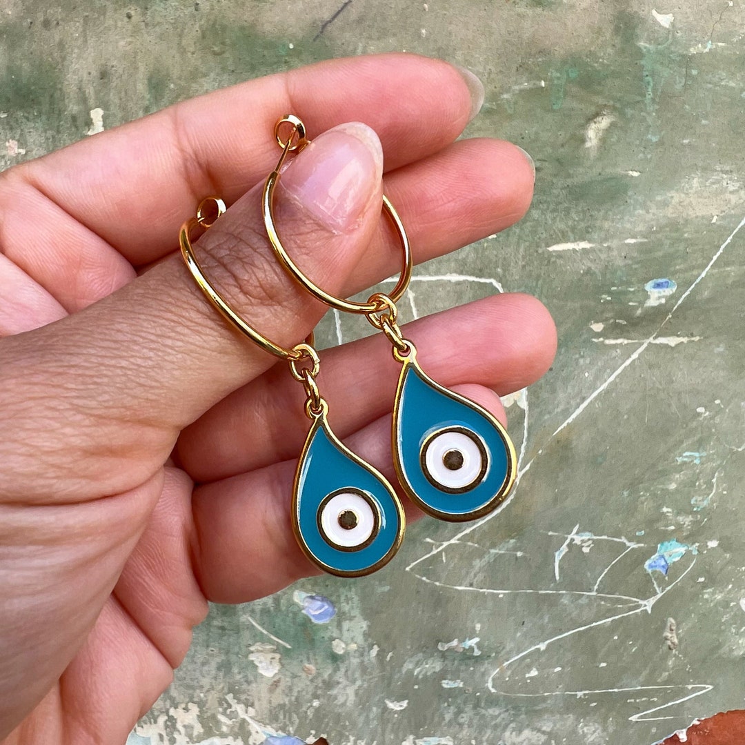 Evil eye earrings etsy store