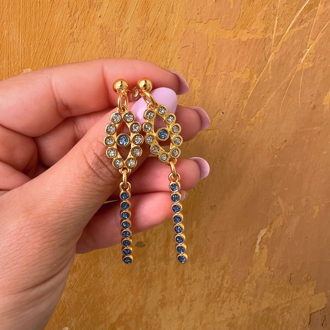 Evil Eye Earrings, Evil Eye Dangle Earrings, Evil Eye Drop Earrings ...