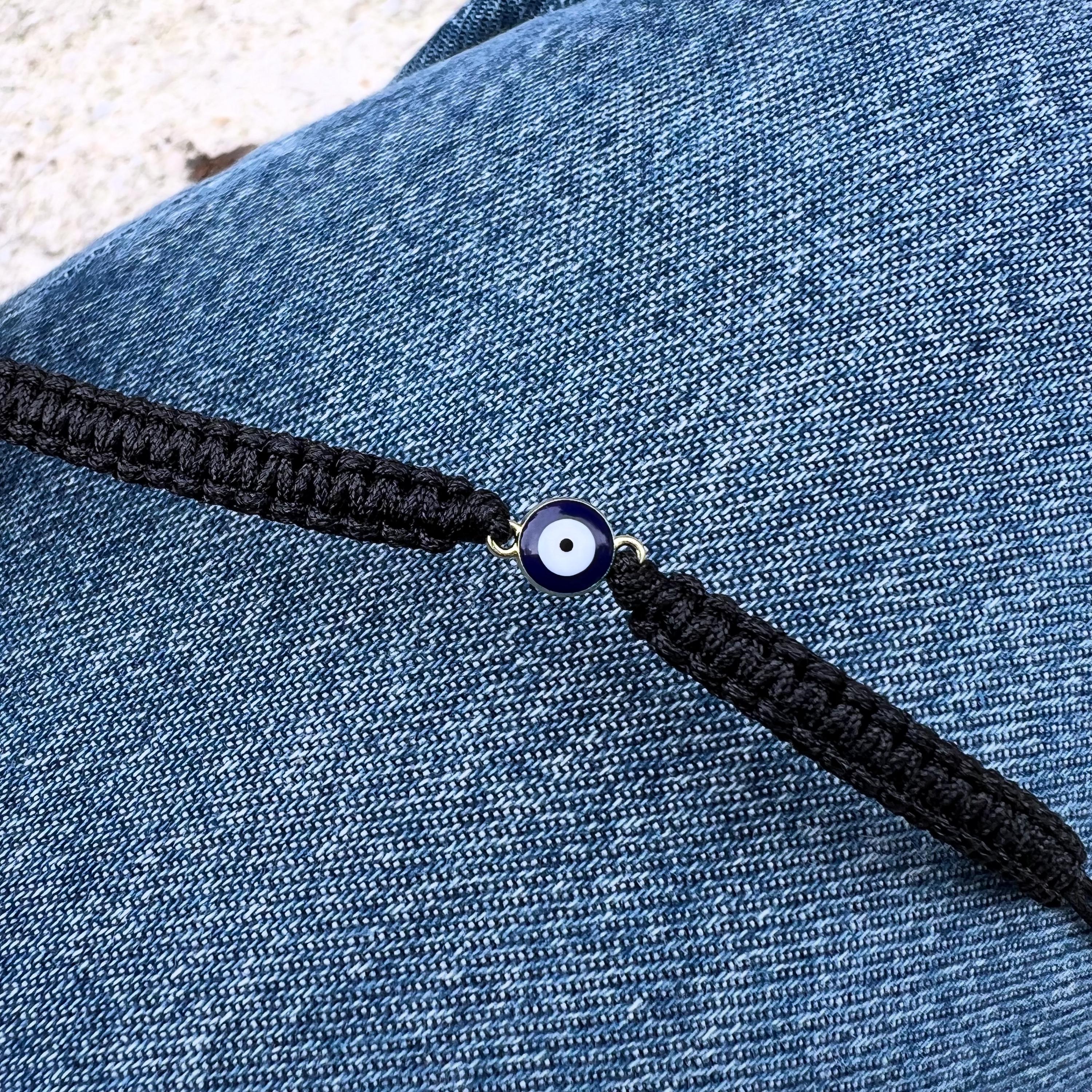 Men's Evil Eye Macrame Bracelet: Greek Protection Jewelry, Religious ...