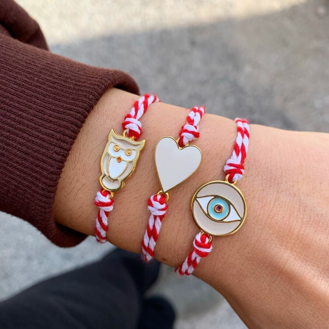 March Bracelets, Greek Martis Bracelets, Evil Eye March Bracelet, Owl ...