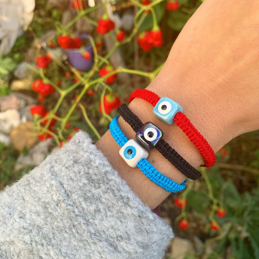 Evil Eye Bracelets, Greek Mati Bracelets, Macrame Protection Bracelets ...