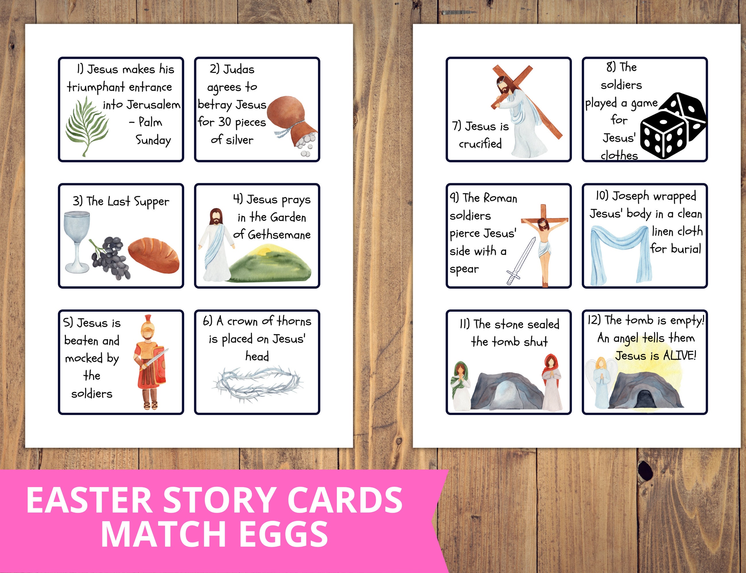 Resurrection Eggs Printable | Easter Story Eggs | Easter Bible Story ...