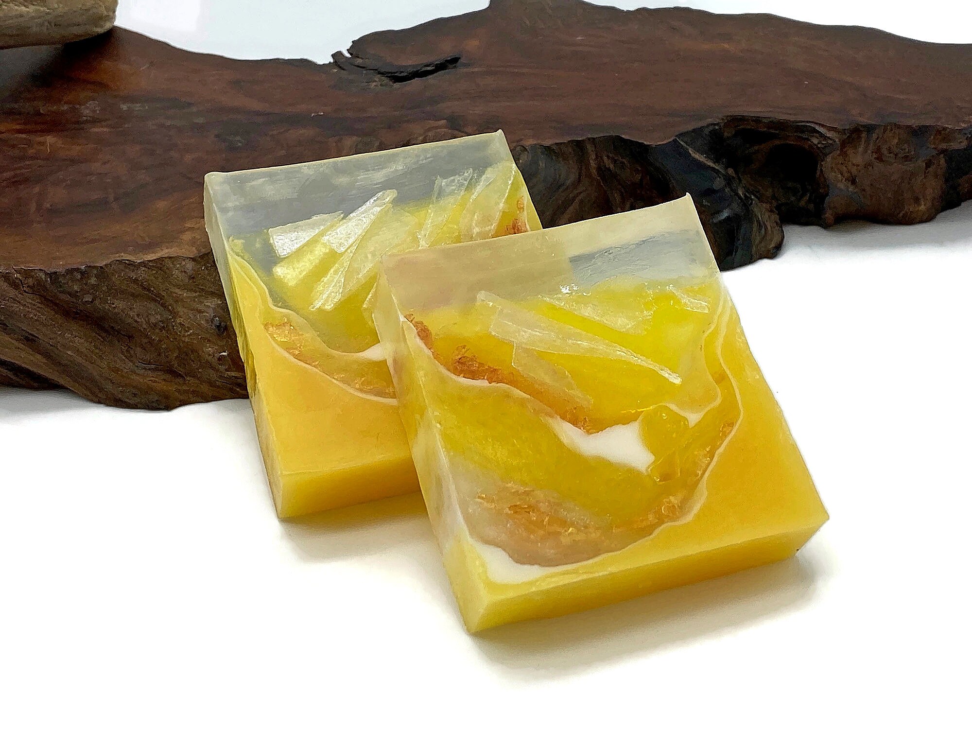 Citrine Crystal Soap Polished Agate Square Crystal Hand / | Etsy