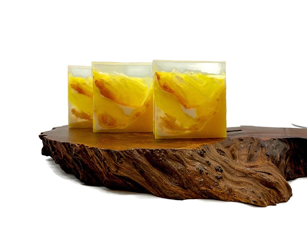 Citrine Crystal Soap Polished Agate Square Crystal Hand / | Etsy