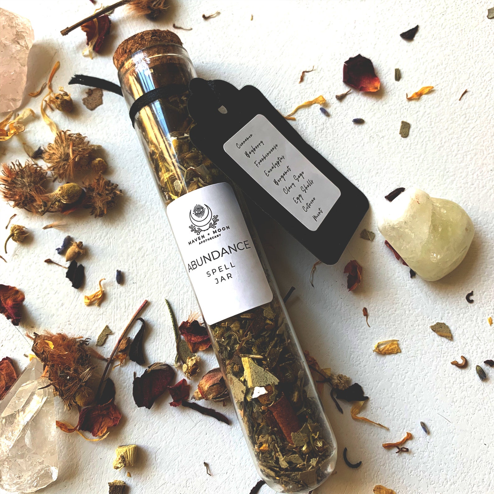 Spell Jars Botanical Jars Dried Herbs Crystals Witch | Etsy