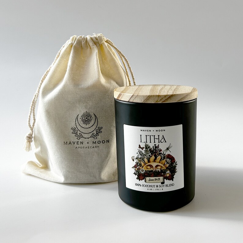 LITHA - 6 Oz Soy & Coconut Candle | Wheel of the Year | Celtic Sabbat ...