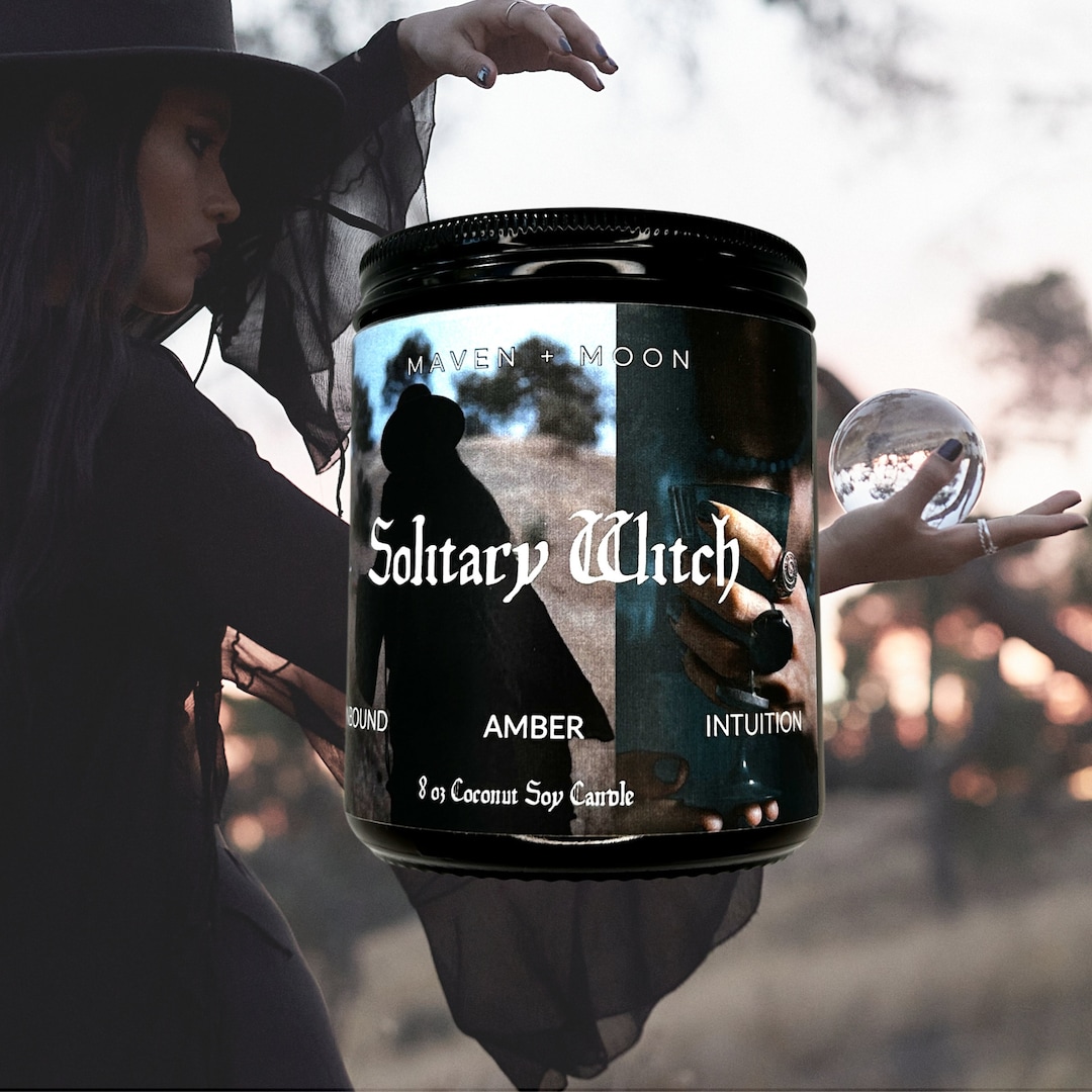SOLITARY WITCH 8 OZ Coconut Soy Candle, Occult, Seekers of Their Own ...