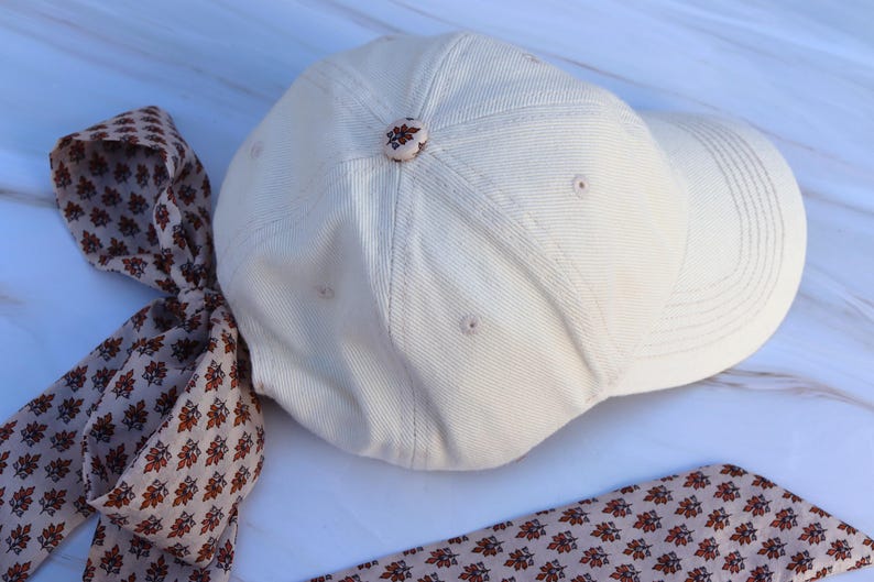 Cotton Baseball Cap With Silk Bow - Etsy