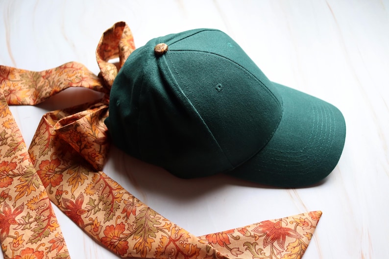 Cotton Baseball Cap With Silk Bow - Etsy