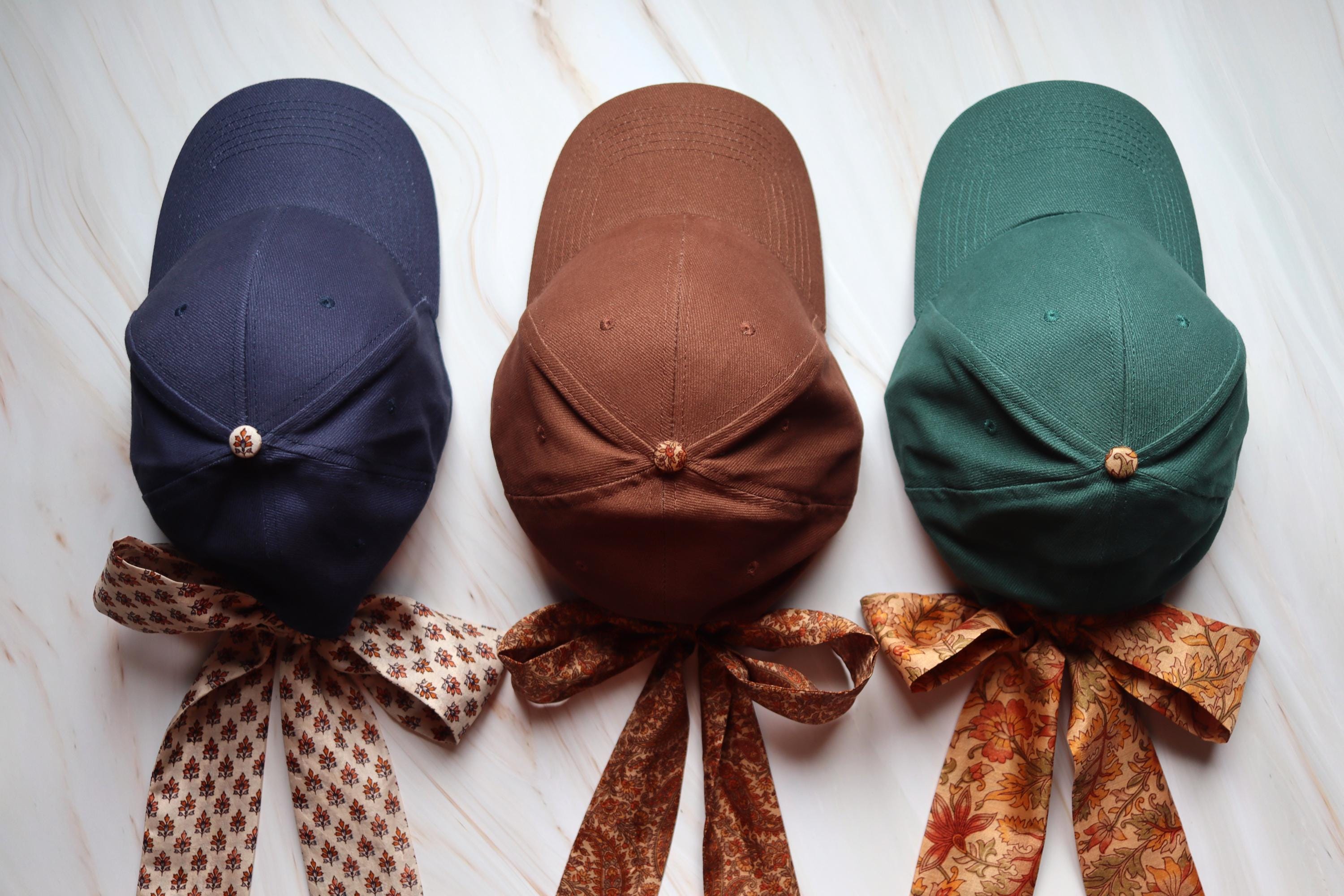 Cotton Baseball Cap With Silk Bow - Etsy
