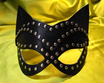 Leather Cat Mask | Etsy