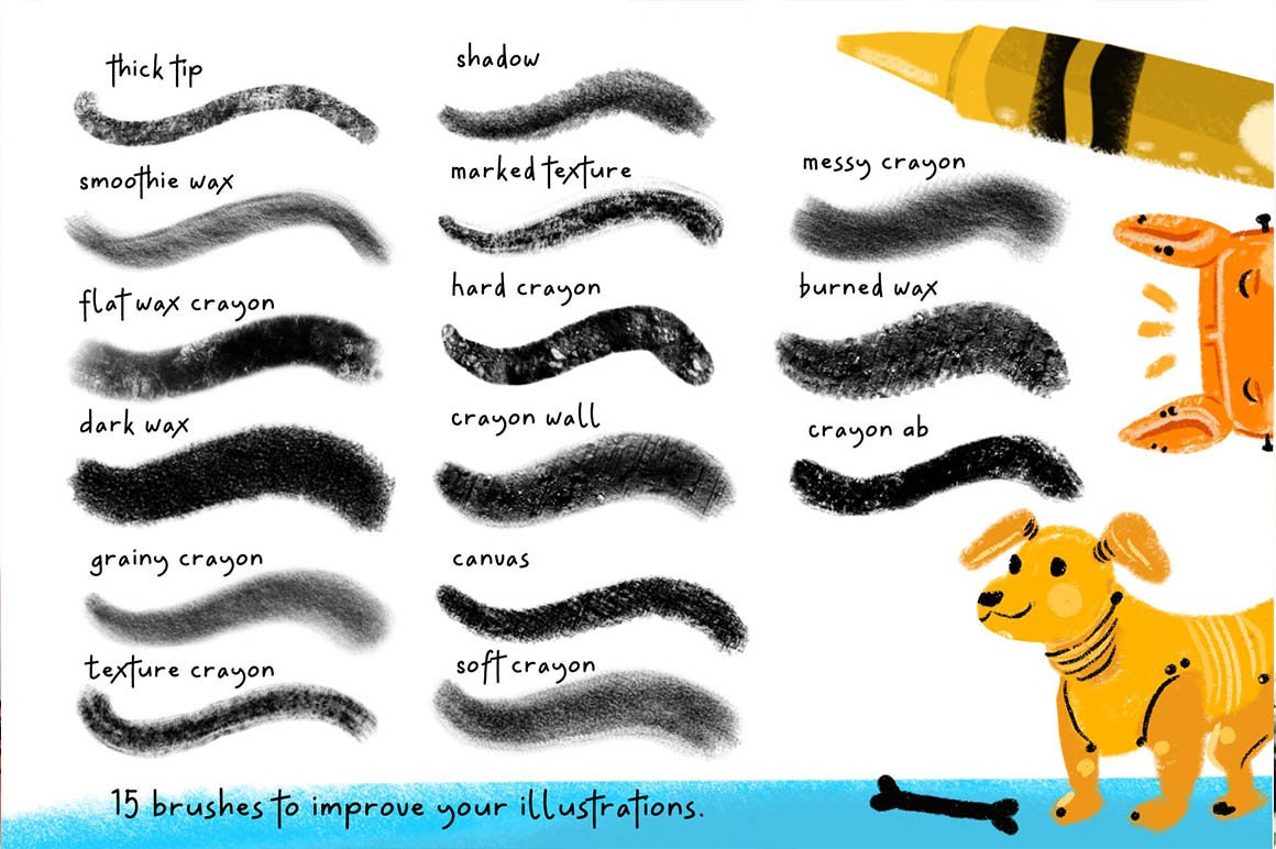 Wax Crayon Brushes for Procreate Etsy Ireland