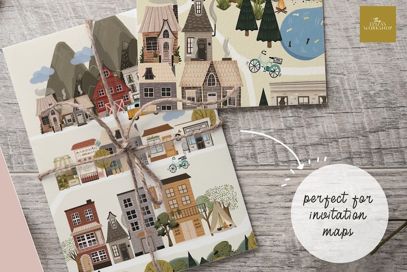 Maps Everywhere Map Creator Clipart, Maps, Illustrations, Invitations ...