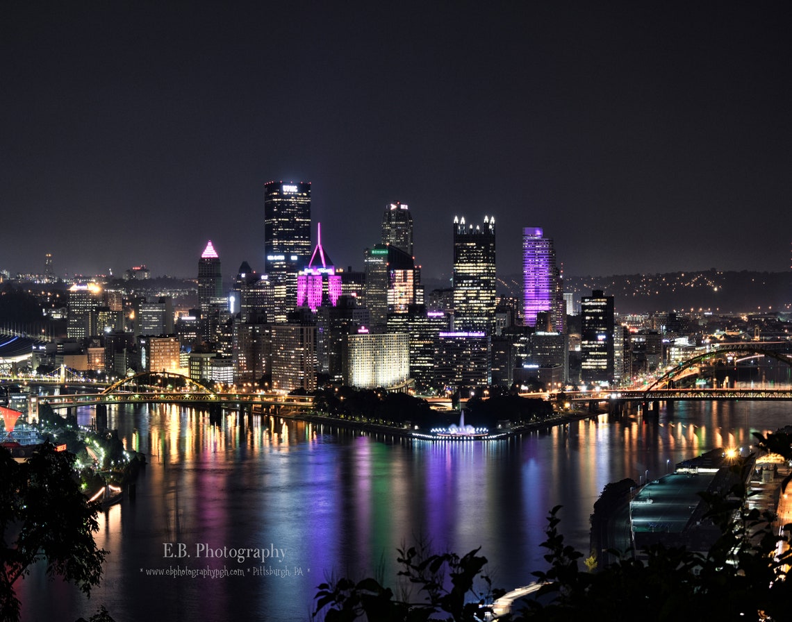 Pittsburgh Skyline - Pittsburgh Pa - Pittsburgh Night Photography ...