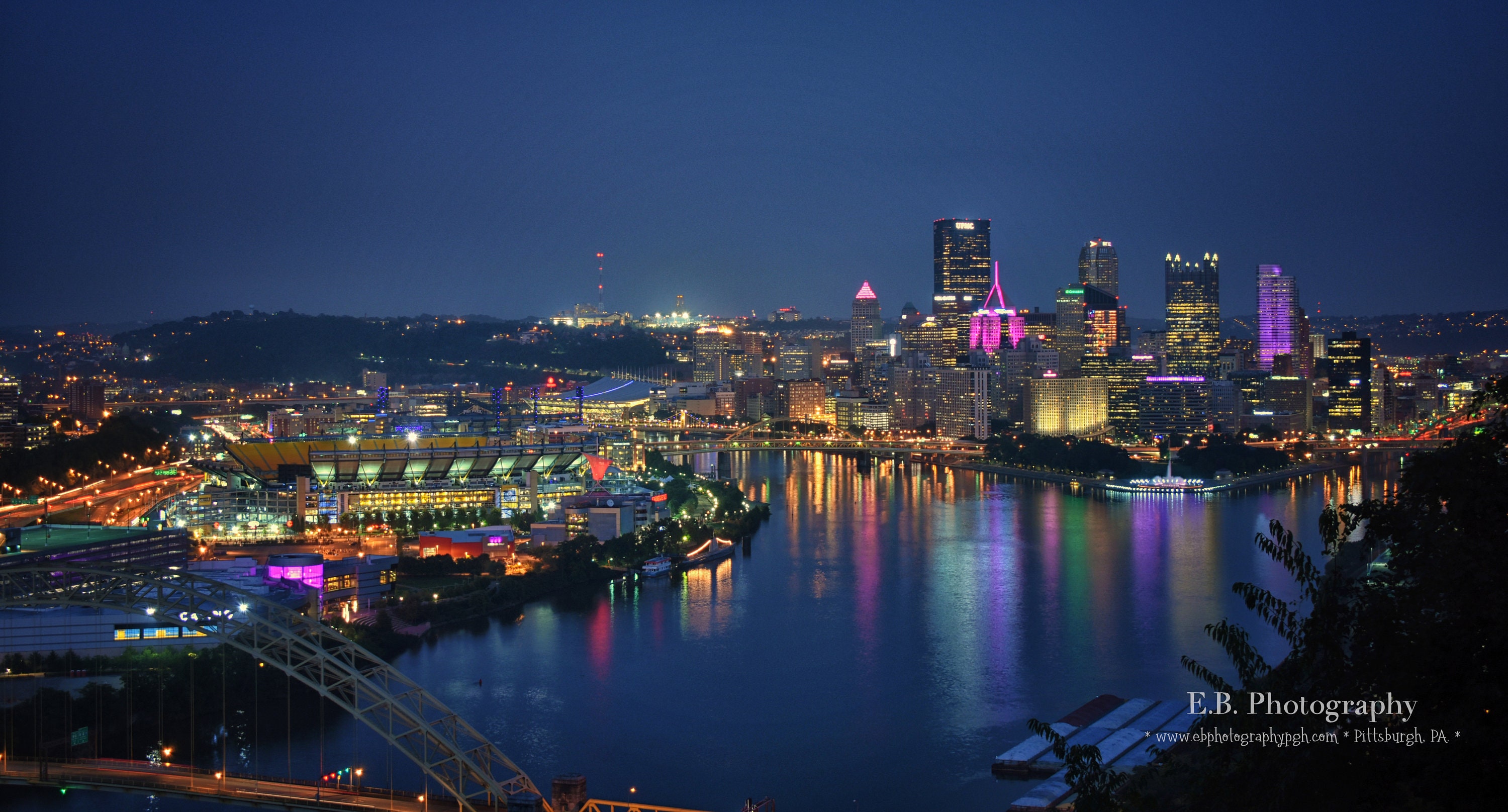 Pittsburgh Skyline Pittsburgh Pa Pittsburgh Night - Etsy Canada
