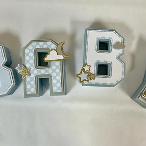 Baby Elephant 3D Letter, Baby Shower Personalized 3D Letter, First Year ...