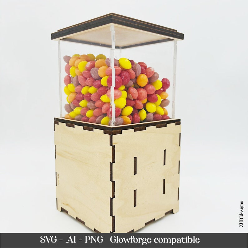 Candy Dispenser SVG File Candy Machine Laser Cut File | Etsy UK