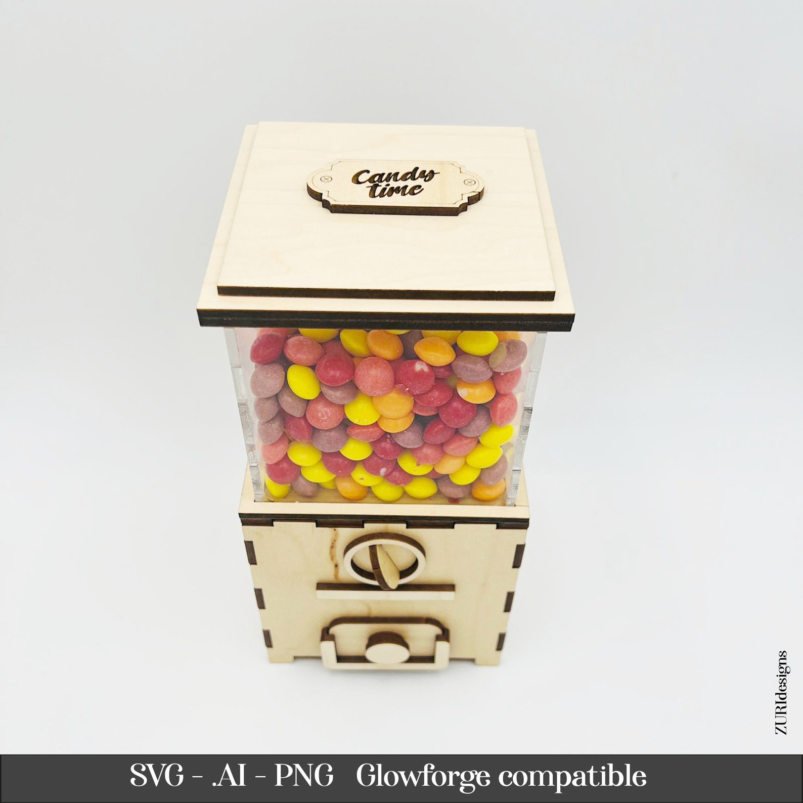 Candy Dispenser SVG File Candy Machine Laser Cut File | Etsy UK