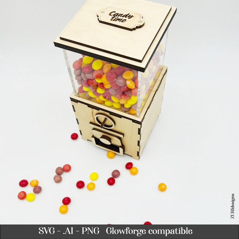 Candy Dispenser SVG File Candy Machine Laser Cut File | Etsy UK