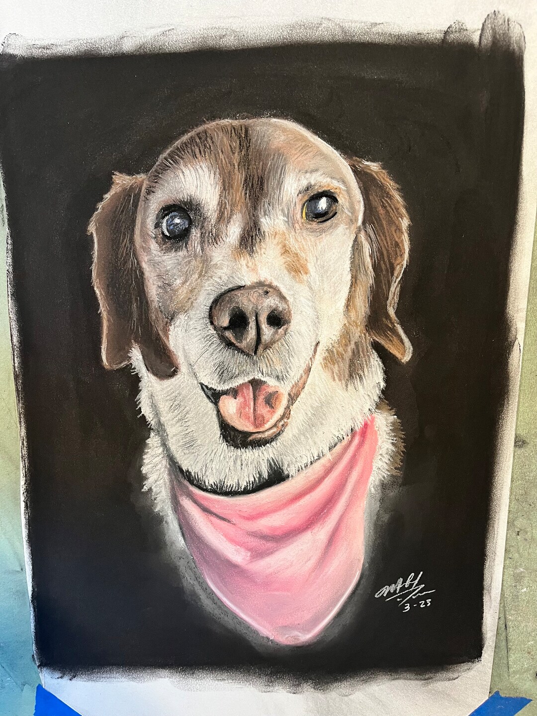 Custom Hand Drawn Drawing Portrait/ Pet Portrait Drawing/charcoal Pet ...