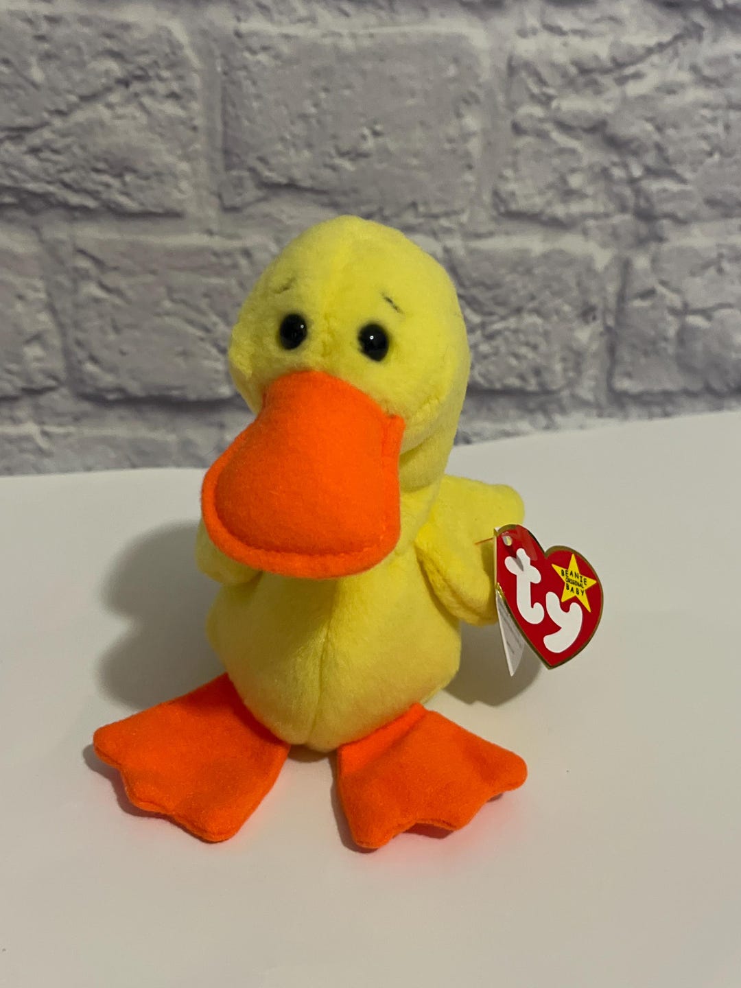 Quackers Ty Beanie Baby: 90s Yellow Duck Stuffie - Retired - Etsy