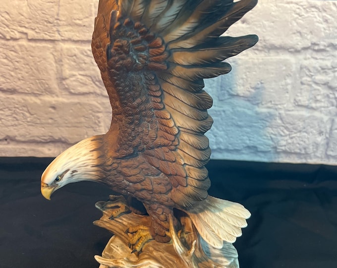 Bald Eagle Homco, Bald Eagle on a Log Figurine, Home Interiors Bald Eagle, Masterpiece Bald ...