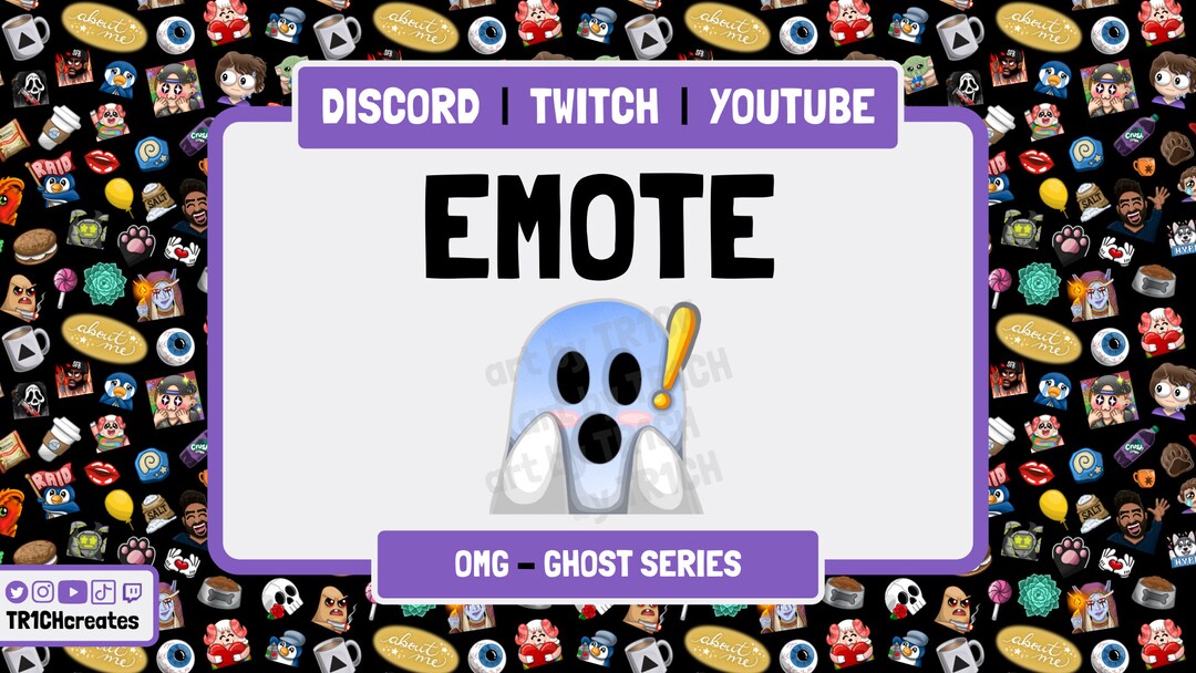 Ghost OMG Twitch Sub Emote - Ready-to-use Shocked Ghosts Subscriber ...