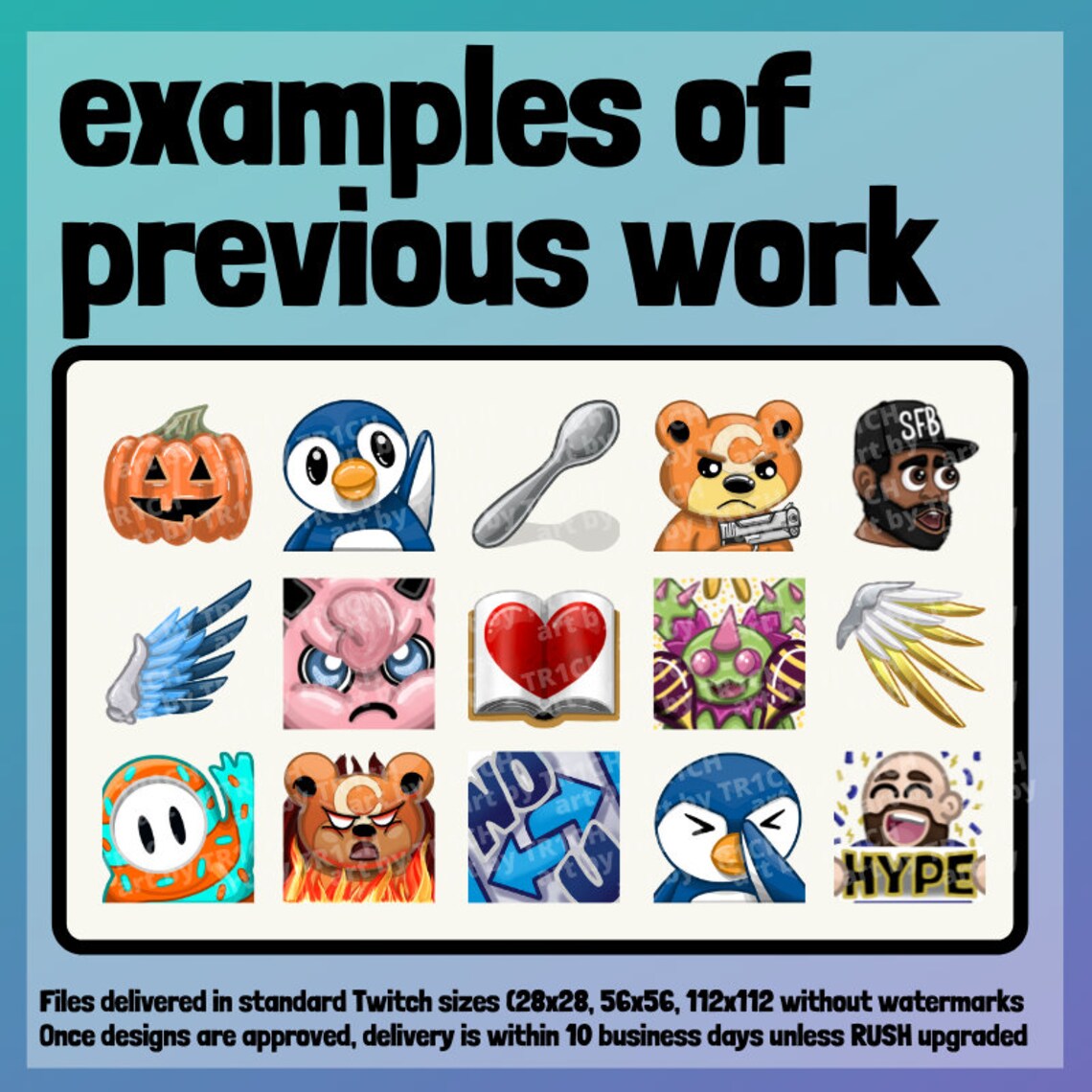 Custom channel emote graphics commission for Twitch bit tier | Etsy
