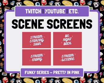 Twitch Stream Overlay Simple Pink Animated Starting Soon / BRB - Etsy