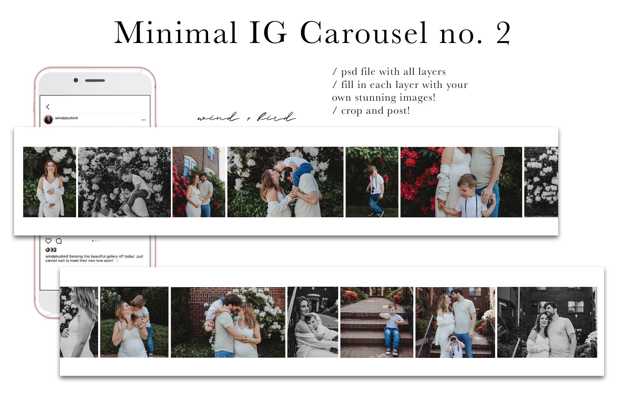 Minimal Instagram Carousel No. 2 Slide - Photographer Instagram Slide ...