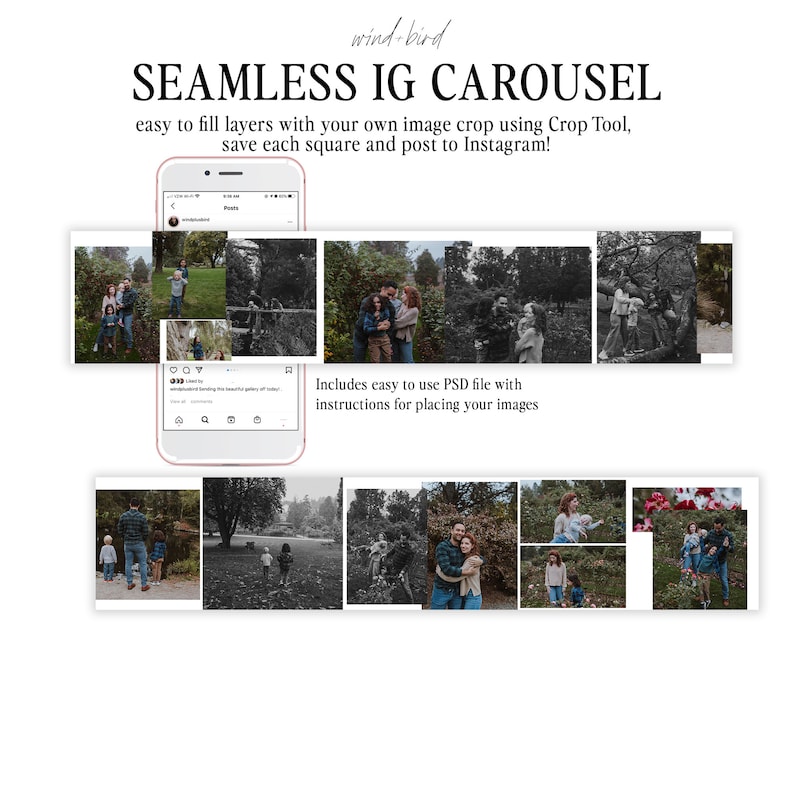 NEW Seamless Carousel No. 1 - Photographer Instagram Slide Post ...