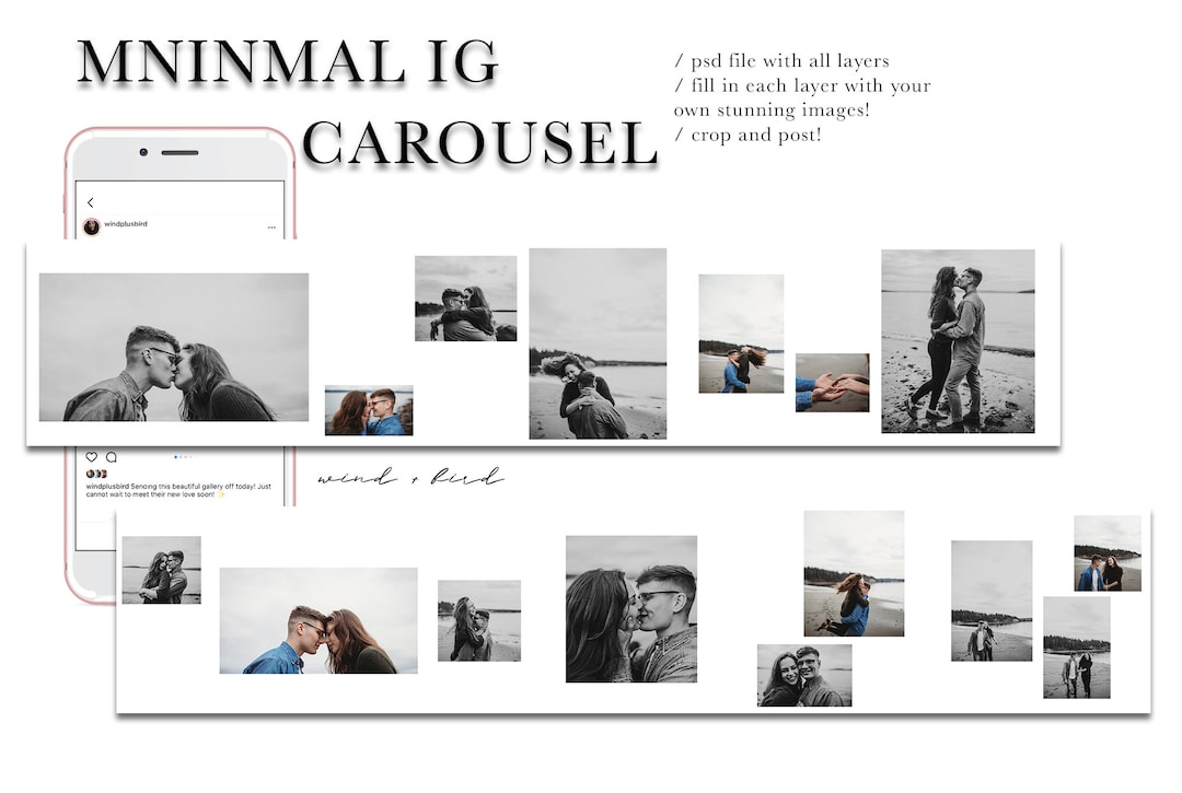 Minimal Instagram Carousel Slide - Photographer Instagram Slide Post ...
