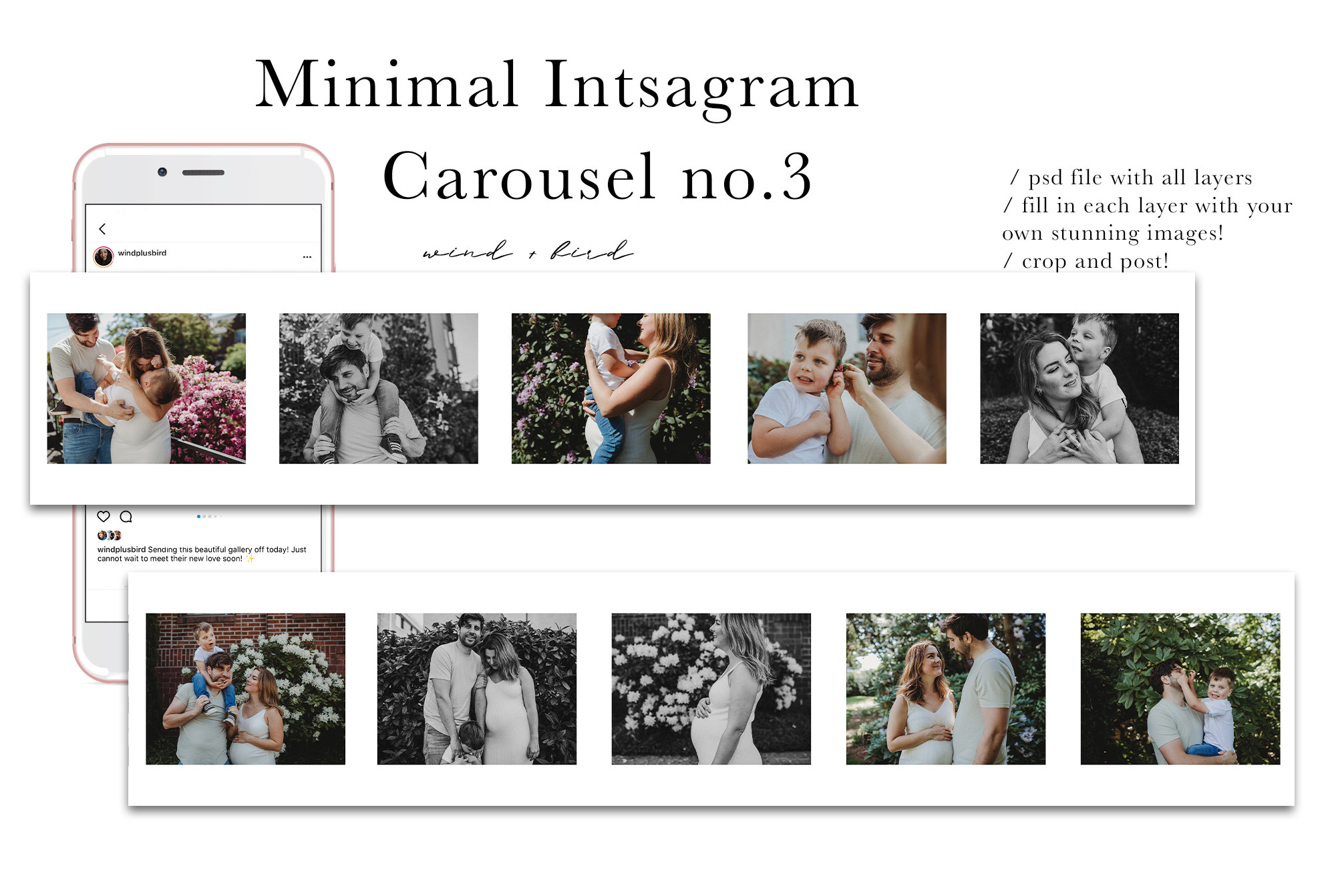 Minimal Instagram Carousel No. 3 Slide - Photographer Instagram Slide ...