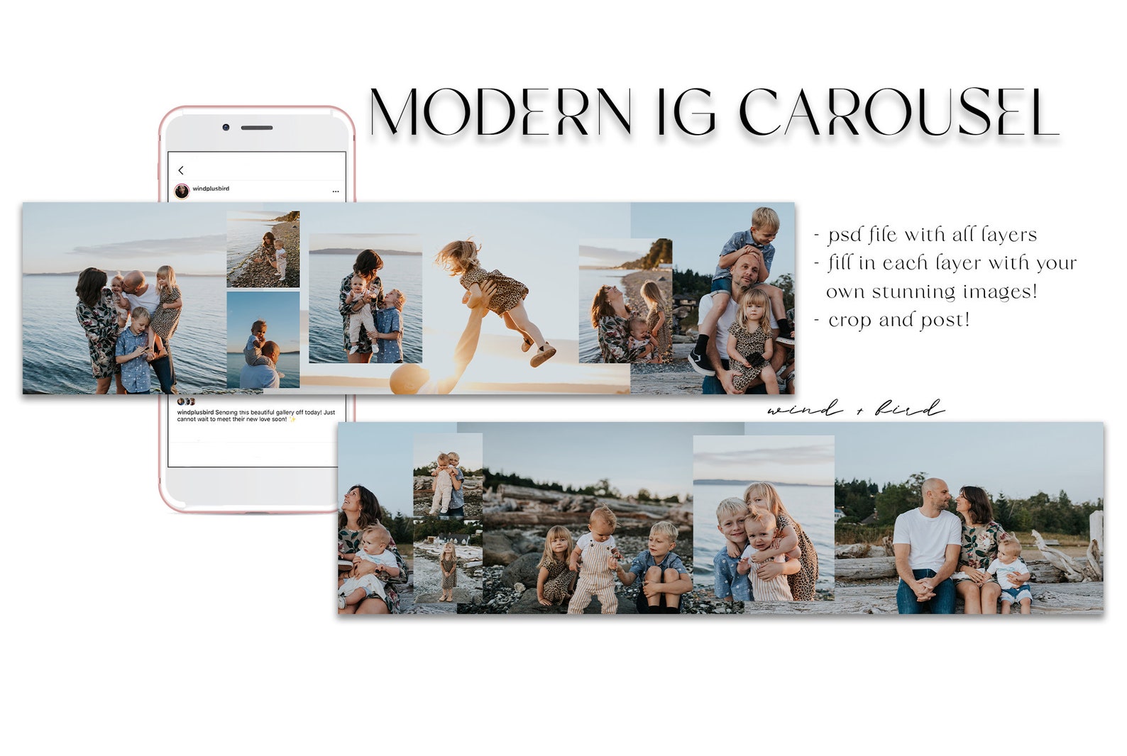 Instagram Carousel Post - Carousel PSD - Photographer Instagram Slide ...