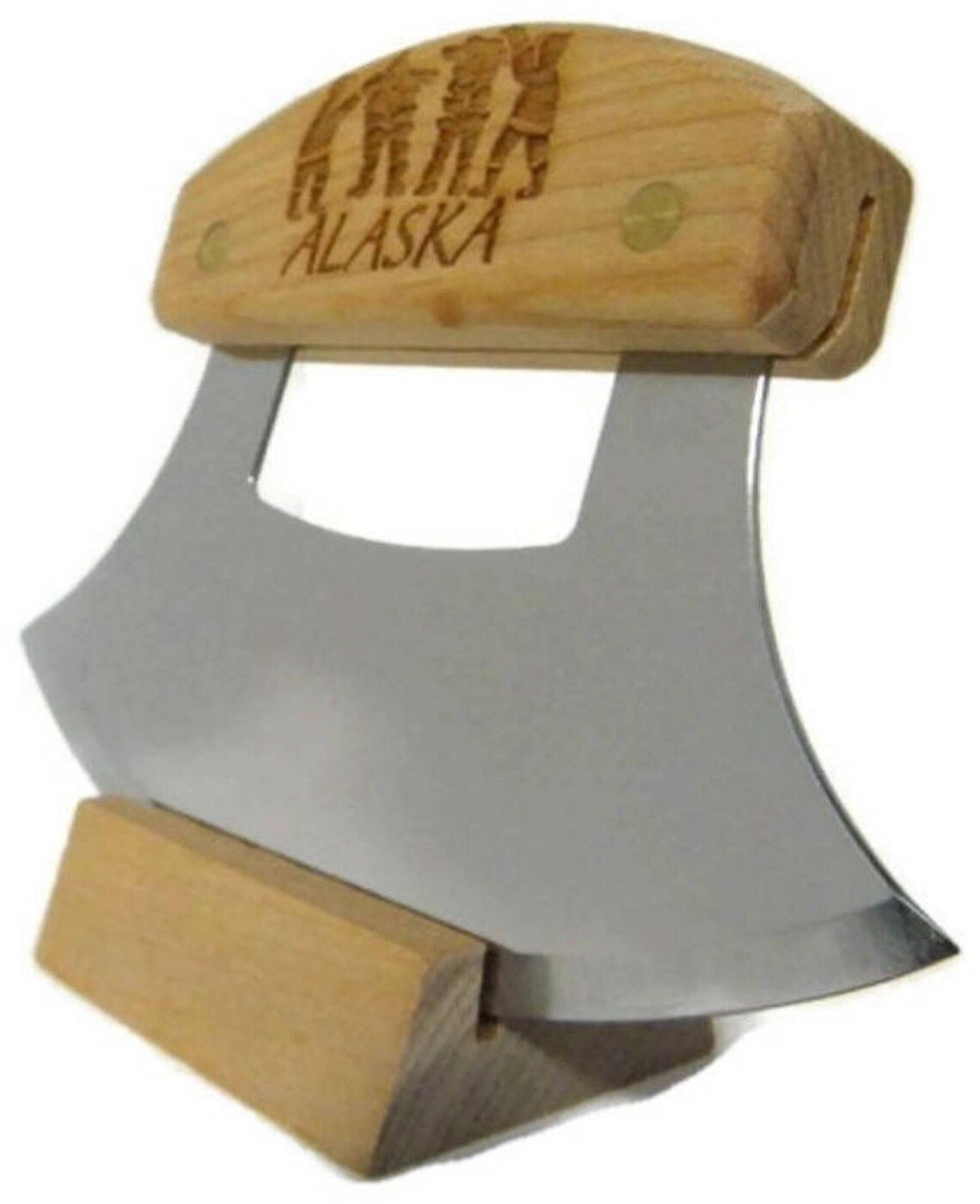 Ulu Knife Stone Images Etched Birch Handle 6.25 Blade - Etsy