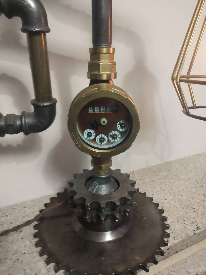 Handmade Machine Age Steampunk Lamp | Inustrial Lighting | Pipe Lamp - Etsy