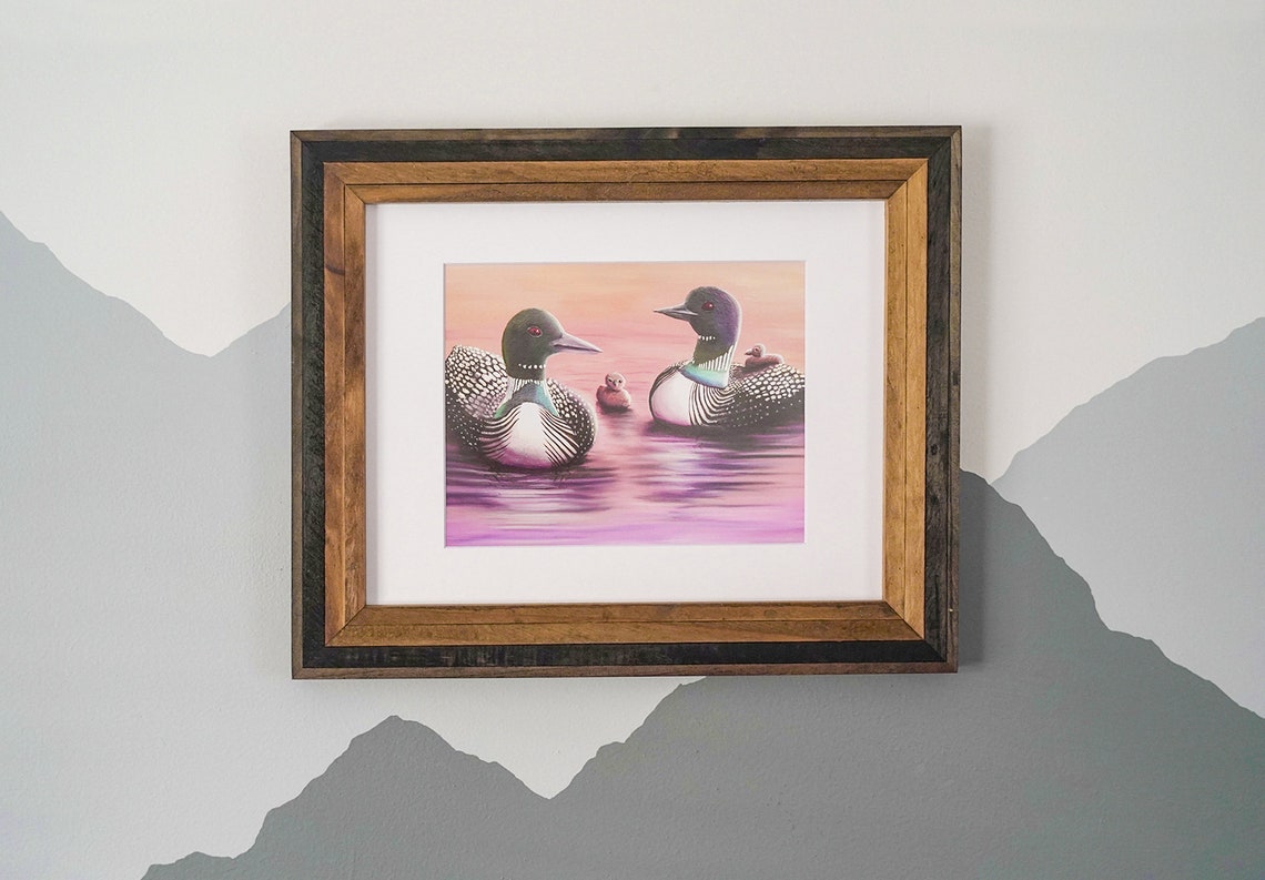 Loon Family ~ Watercolor Loon Giclée Art Print, Waterfowl Bird Art ...