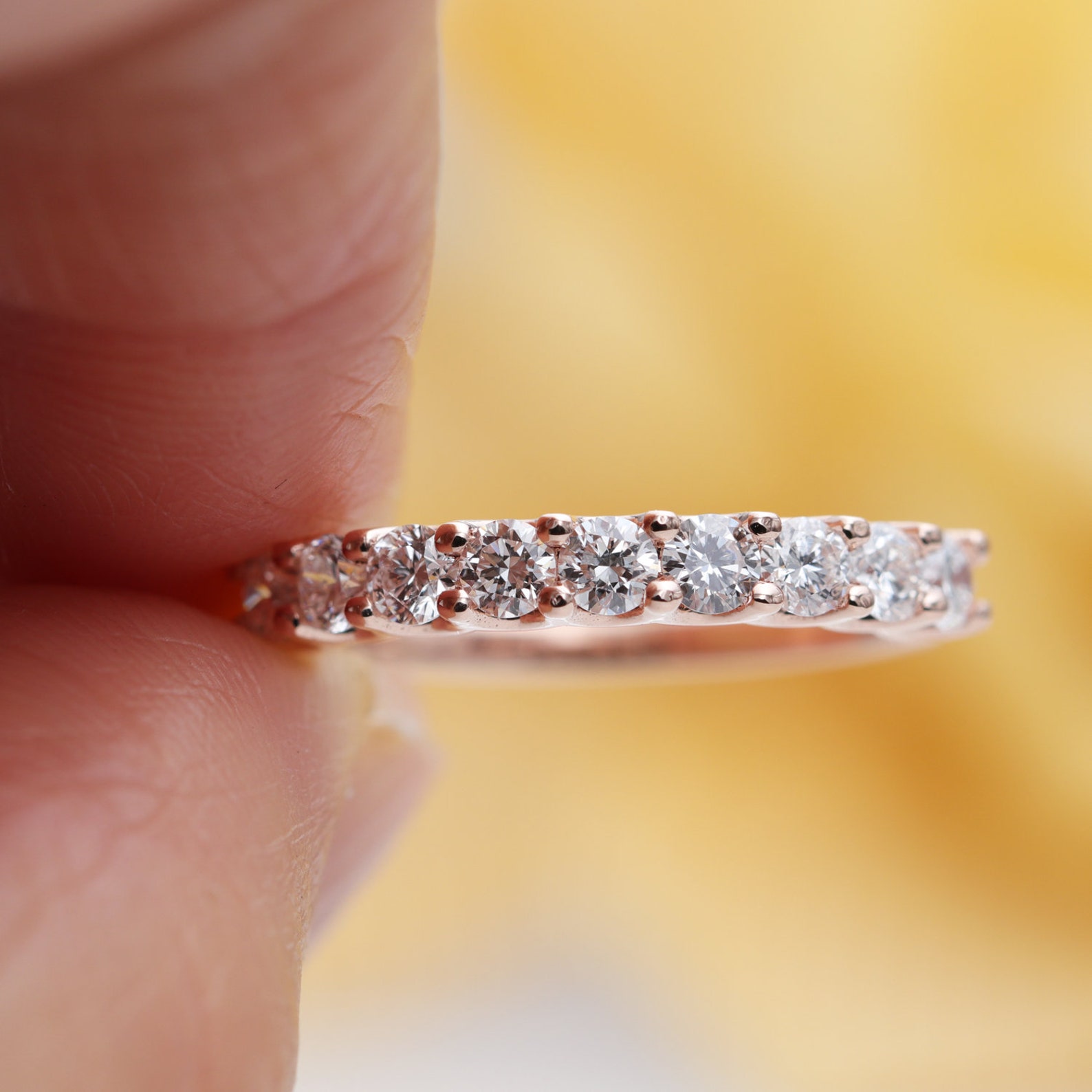 14K Gold Diamond Wedding Band/Wedding Ring/Matching | Etsy