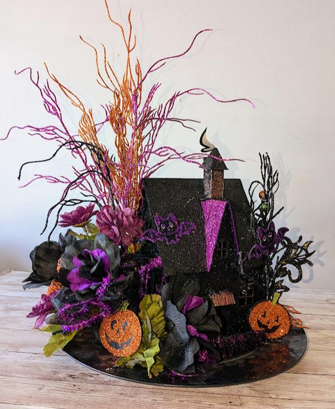 Halloween Centerpiece Haunted House - Etsy