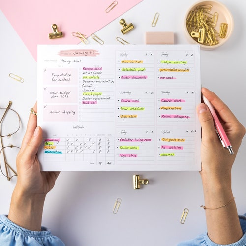 Weekly Planner Notepad Daily to Do List Weekly Desk Pad - Etsy