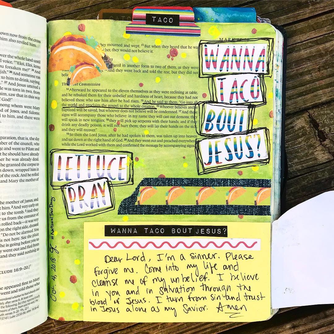 Taco Bout Jesus Taco Bible Journaling Traceable Printable - Etsy