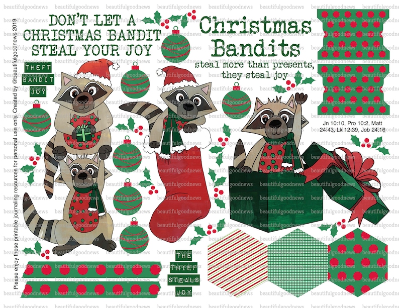 Christmas Bandits Beautifulgoodnews Bible Journaling - Etsy